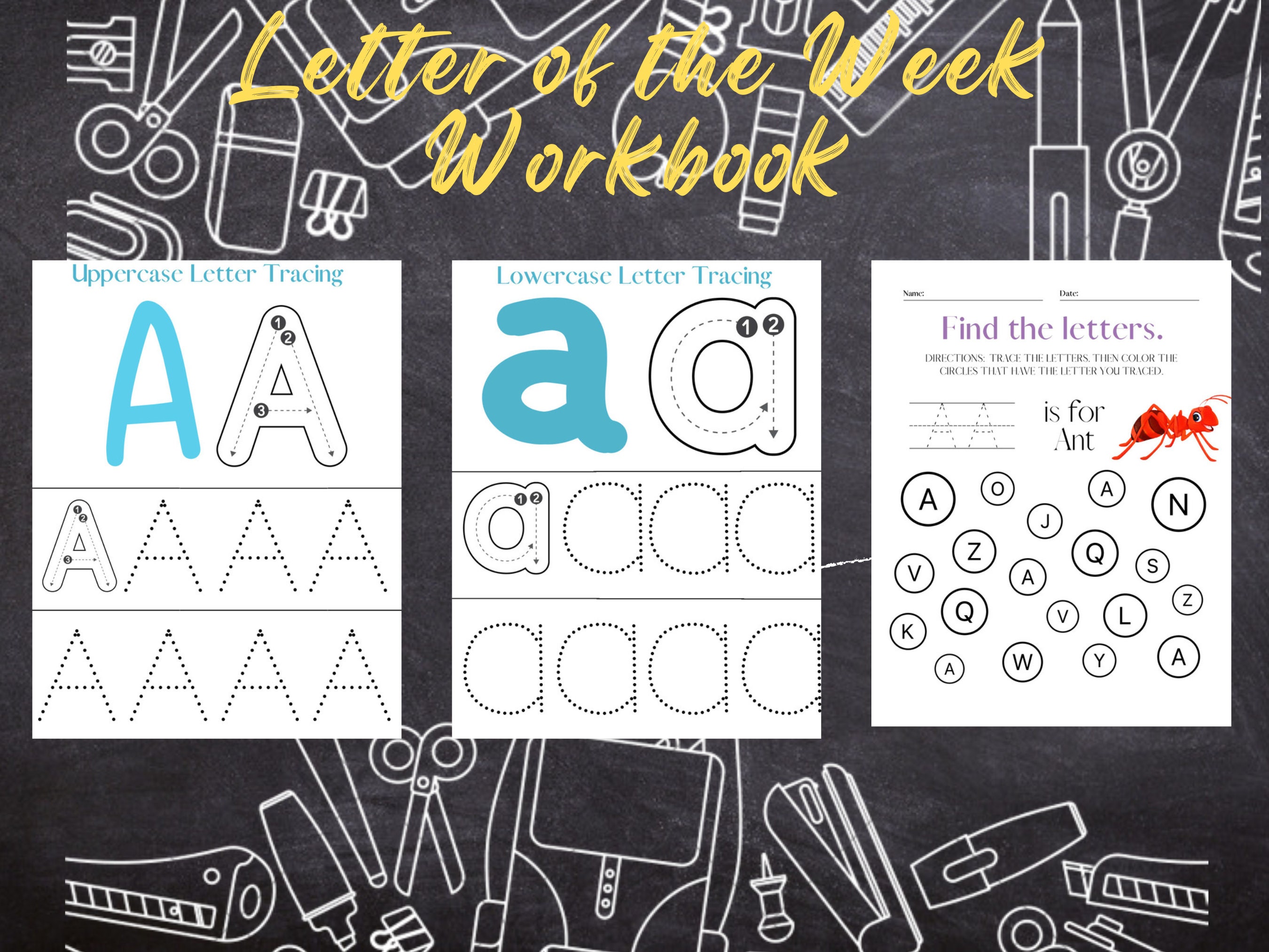 Letter of the Week Worksheets Printable Preschool Curriculum - Etsy