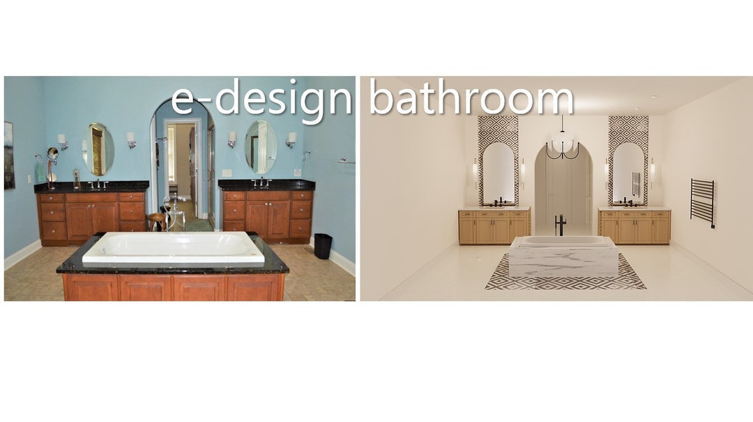 Custom Bathroom Design E-design - Etsy