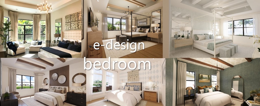 Custom Interior Design E-design Virtual Design Bedroom - Etsy