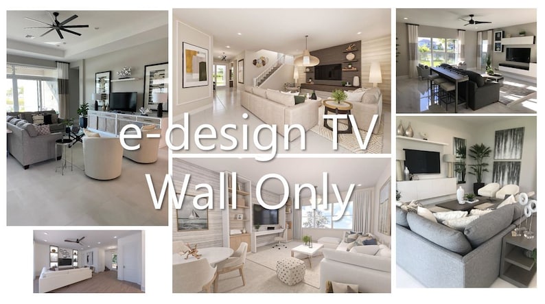E Design Virtual Interior Design TV Wall Only - Etsy