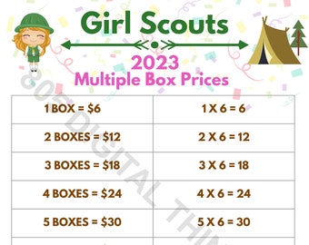 Girl Scout Cookie Sheet - Etsy