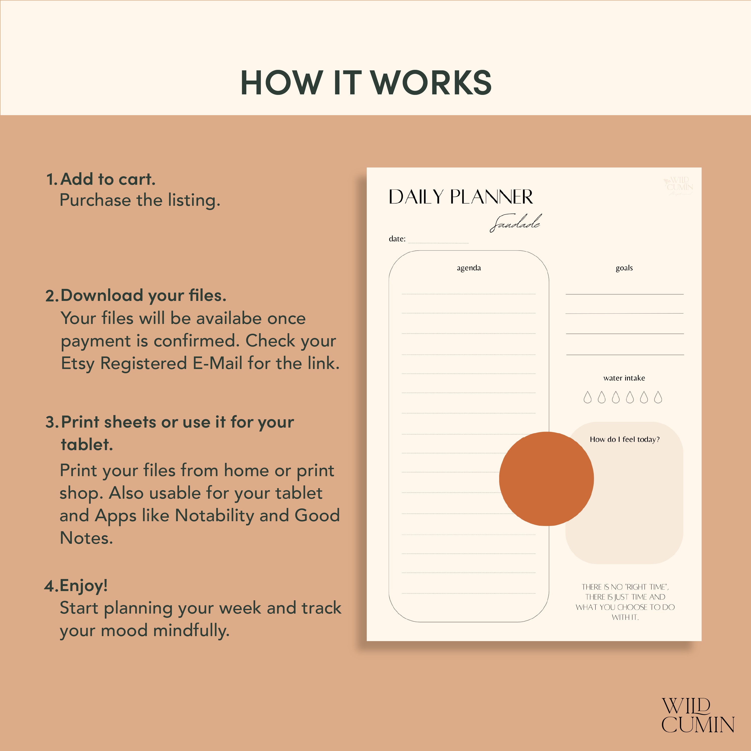 Digital & Printable Self-care Planner Bundle | Minimalist | Modern ...