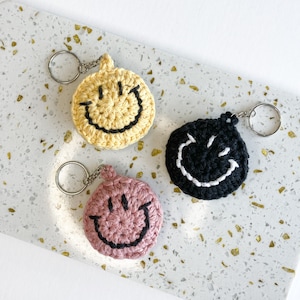 Happy Face Key Chain, Aesthetic Keychain, Happy Keychain, Keychain ...