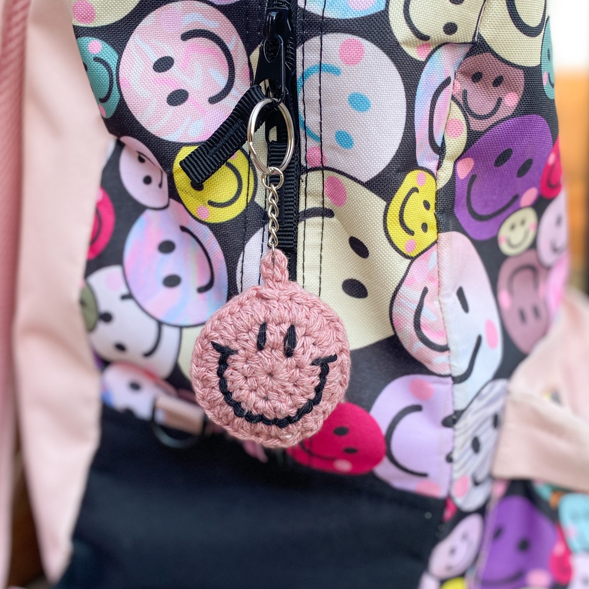 Happy Face Key Chain, Aesthetic Keychain, Happy Keychain, Keychain ...