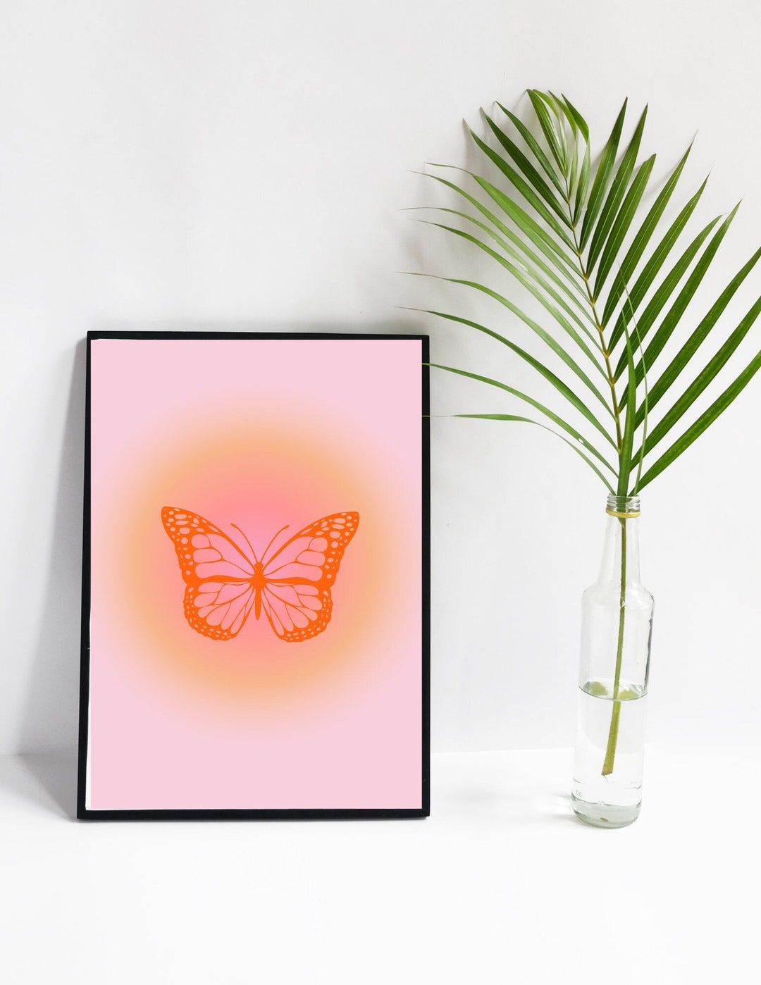 Preppy Orange and Pink Digital Poster Download - Etsy