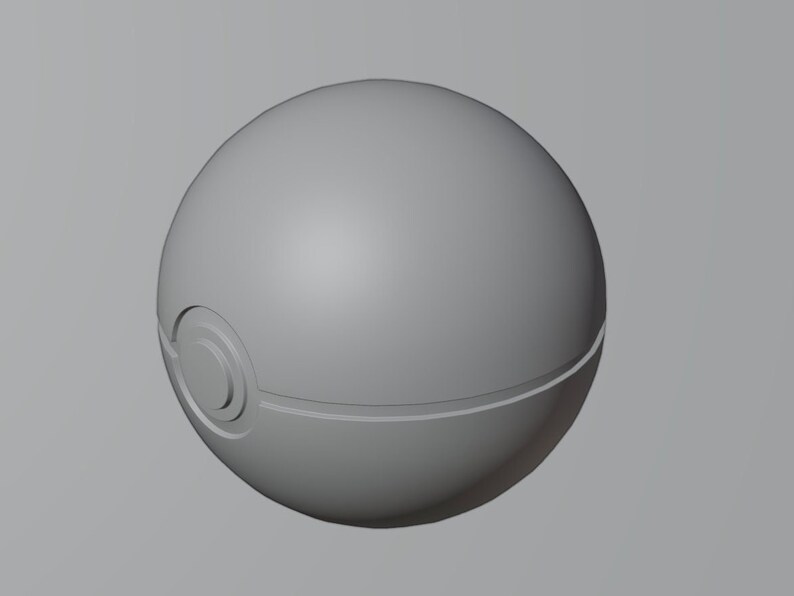 Pokemon Pokeball Model STL File for 3d Printing or Rendering - Etsy