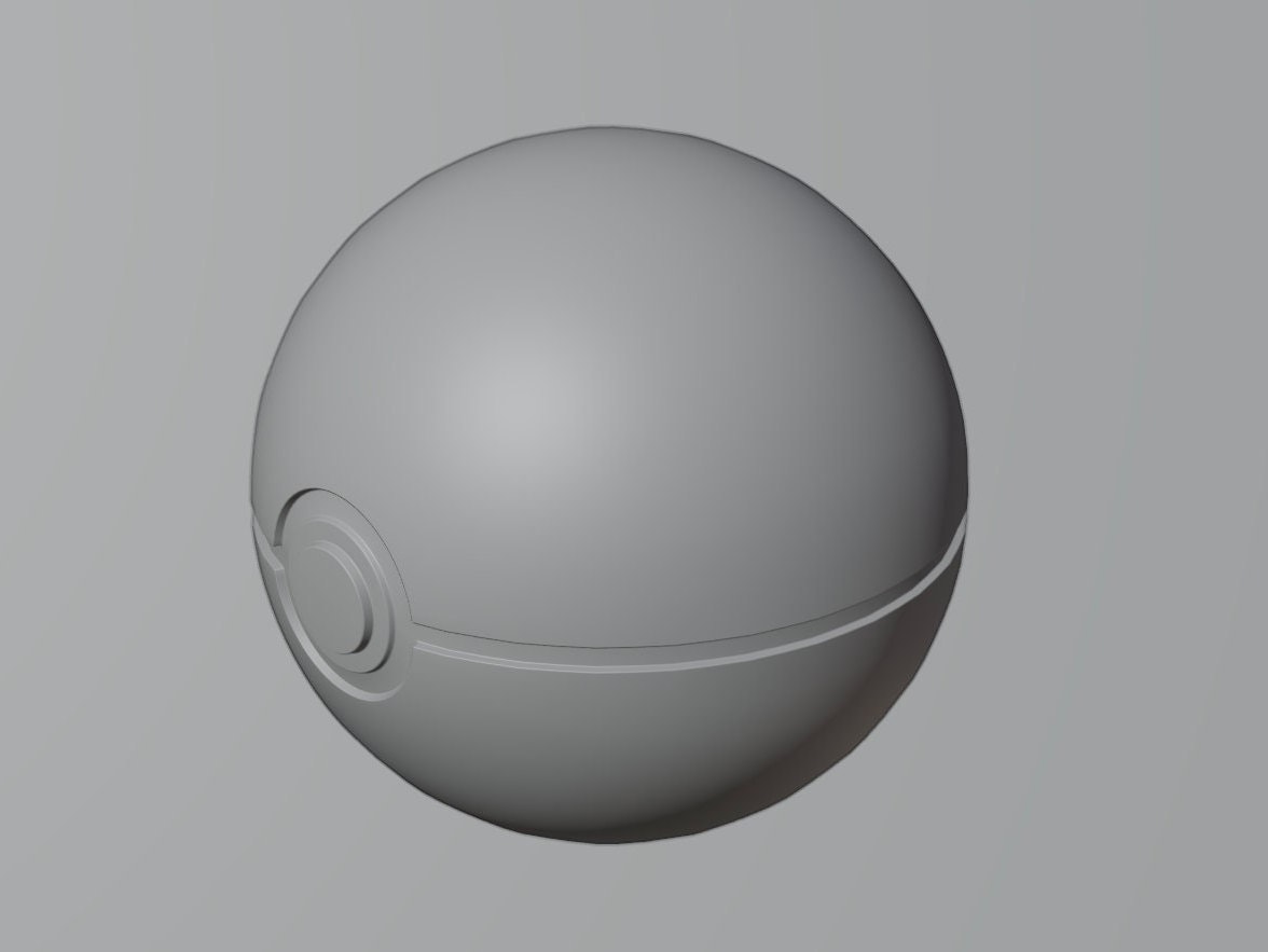 Pokemon Pokeball Model STL File for 3d Printing or Rendering - Etsy