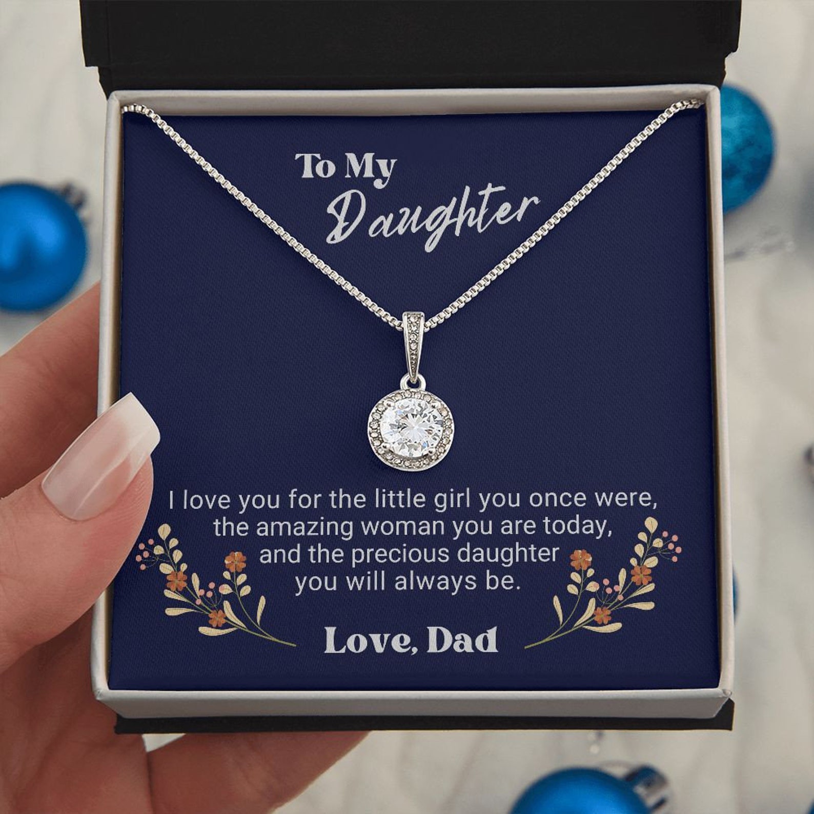 To My Daughter From Dad. Eternal Hope Necklace, Father to Daughter Gift ...