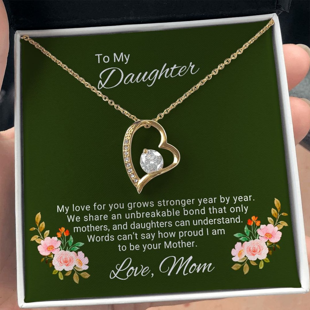 Gift To Daughter From Mom Daughter Mother Forever Love Necklace gift-to-daughter-from-mom-daughter-mother-forever-love-necklace