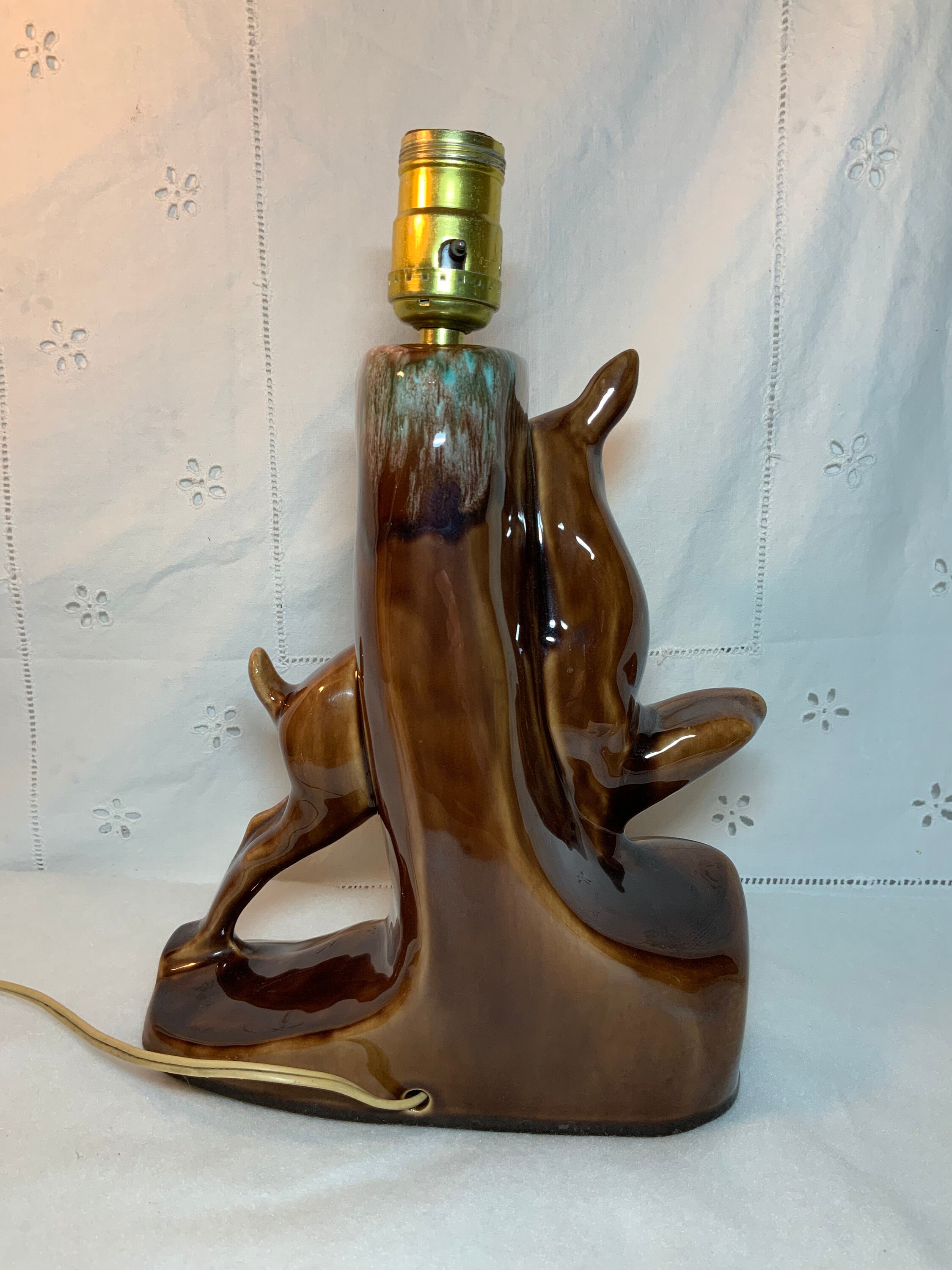 Mid-century Ceramic Leaping Deer Lamp Base Gorgeous Haeger - Etsy