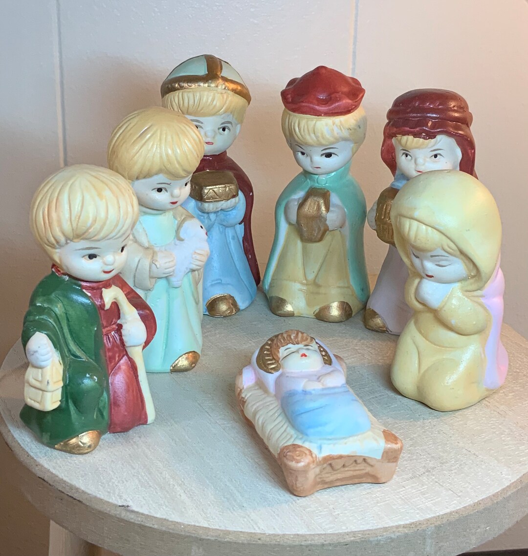 Childrens Porcelain Nativity Set - Etsy
