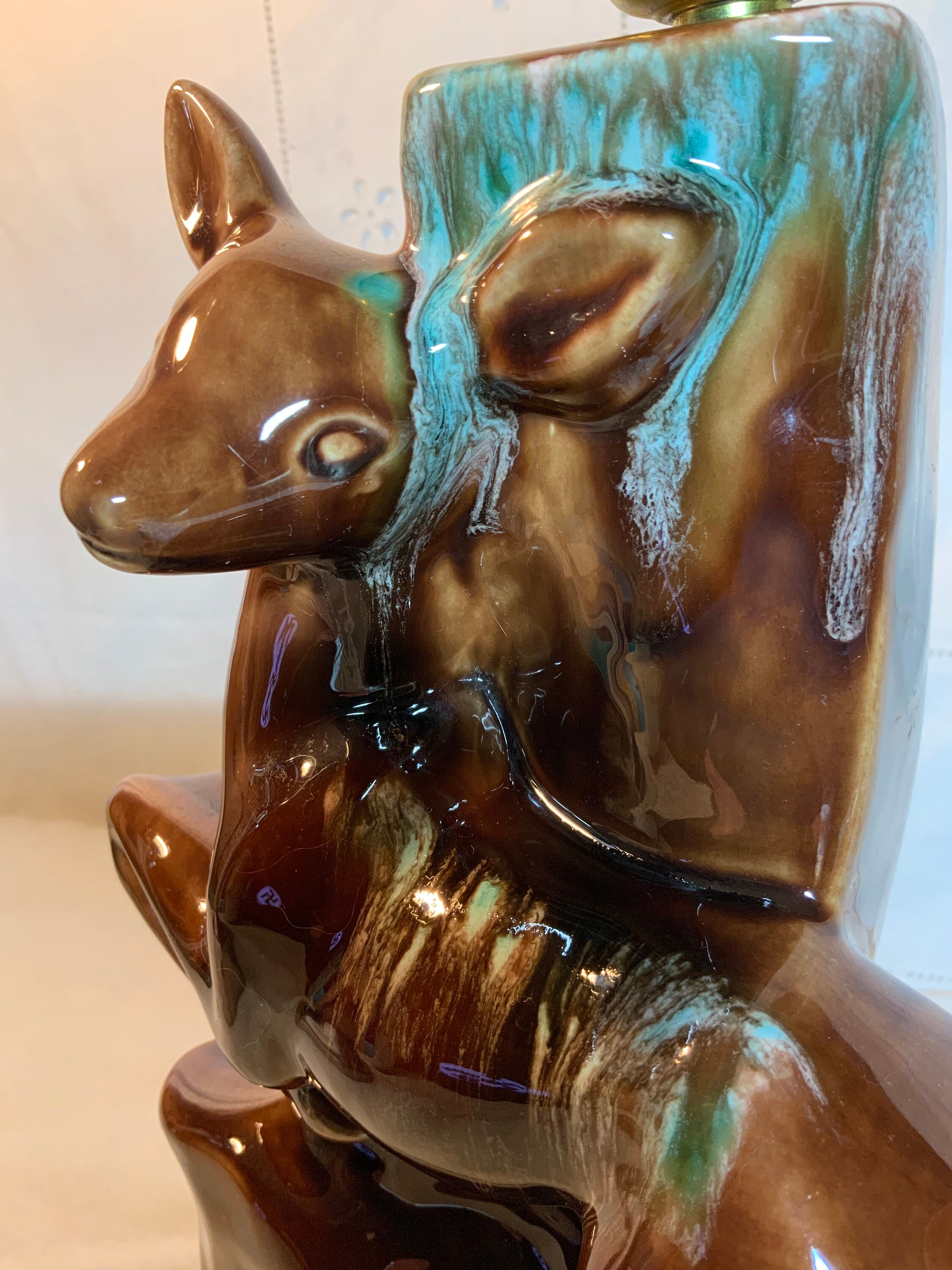 Mid-century Ceramic Leaping Deer Lamp Base Gorgeous Haeger - Etsy