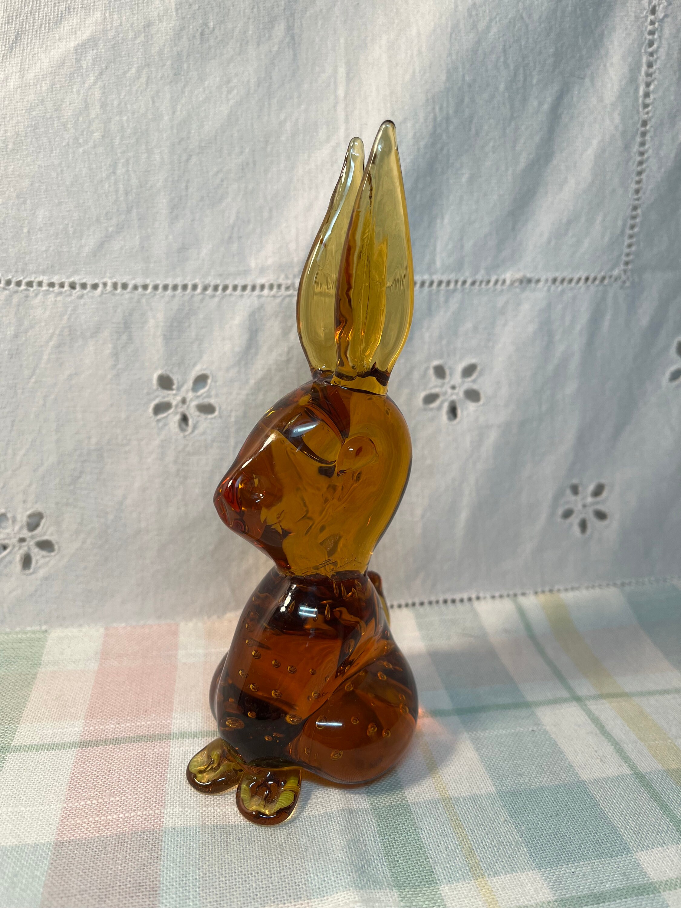 Vintage Glass Bunny Rabbit by Murano (italy) - Amber Glass Controlled ...