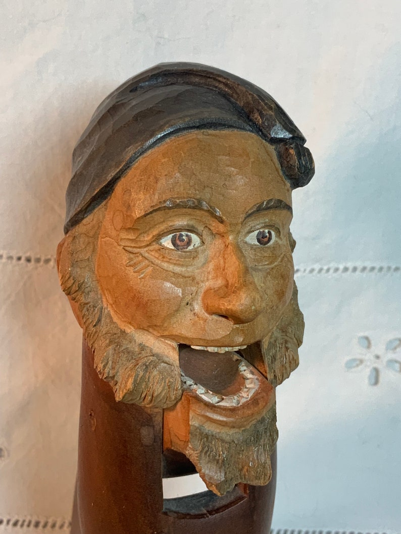 Vintage Hand-carved Nutcracker check Out the Teeth German Black Forest ...