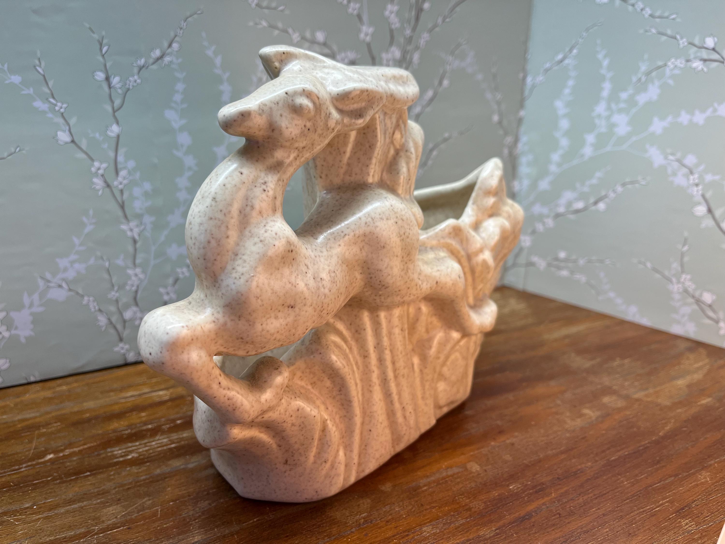 Leaping Gazelle Planter by Haeger - Mcm/vintage - Etsy