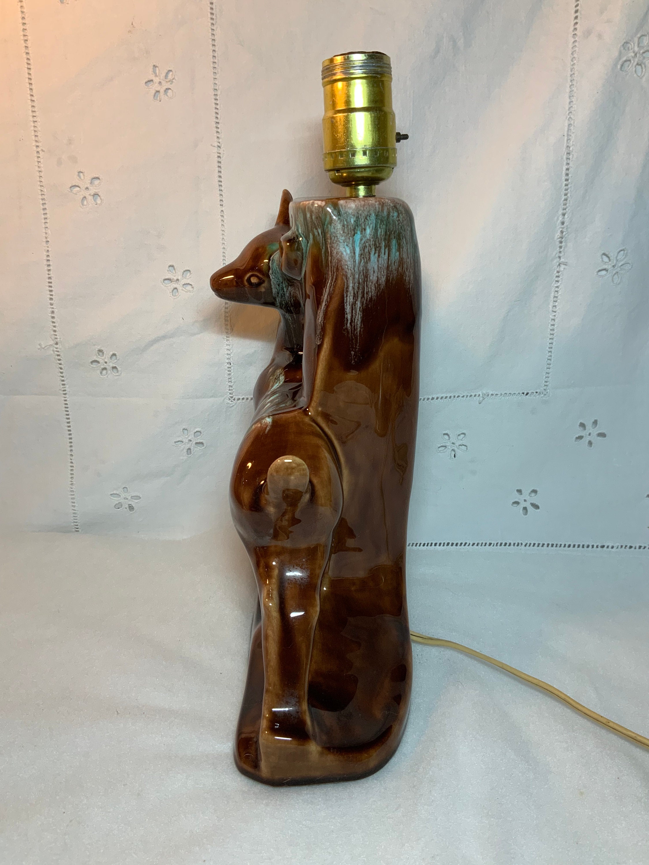 Mid-century Ceramic Leaping Deer Lamp Base Gorgeous Haeger - Etsy