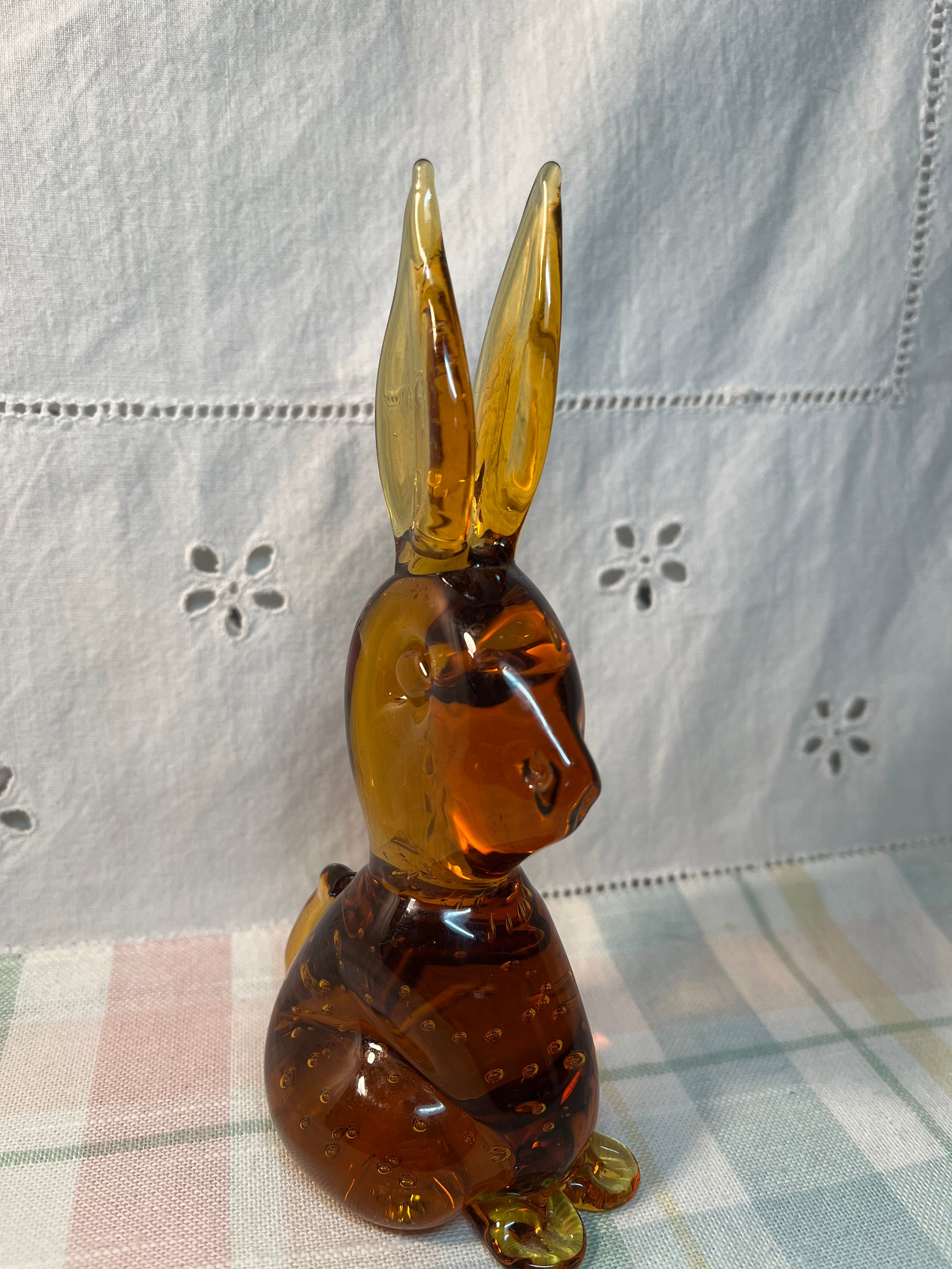 Vintage Glass Bunny Rabbit by Murano (italy) - Amber Glass Controlled ...
