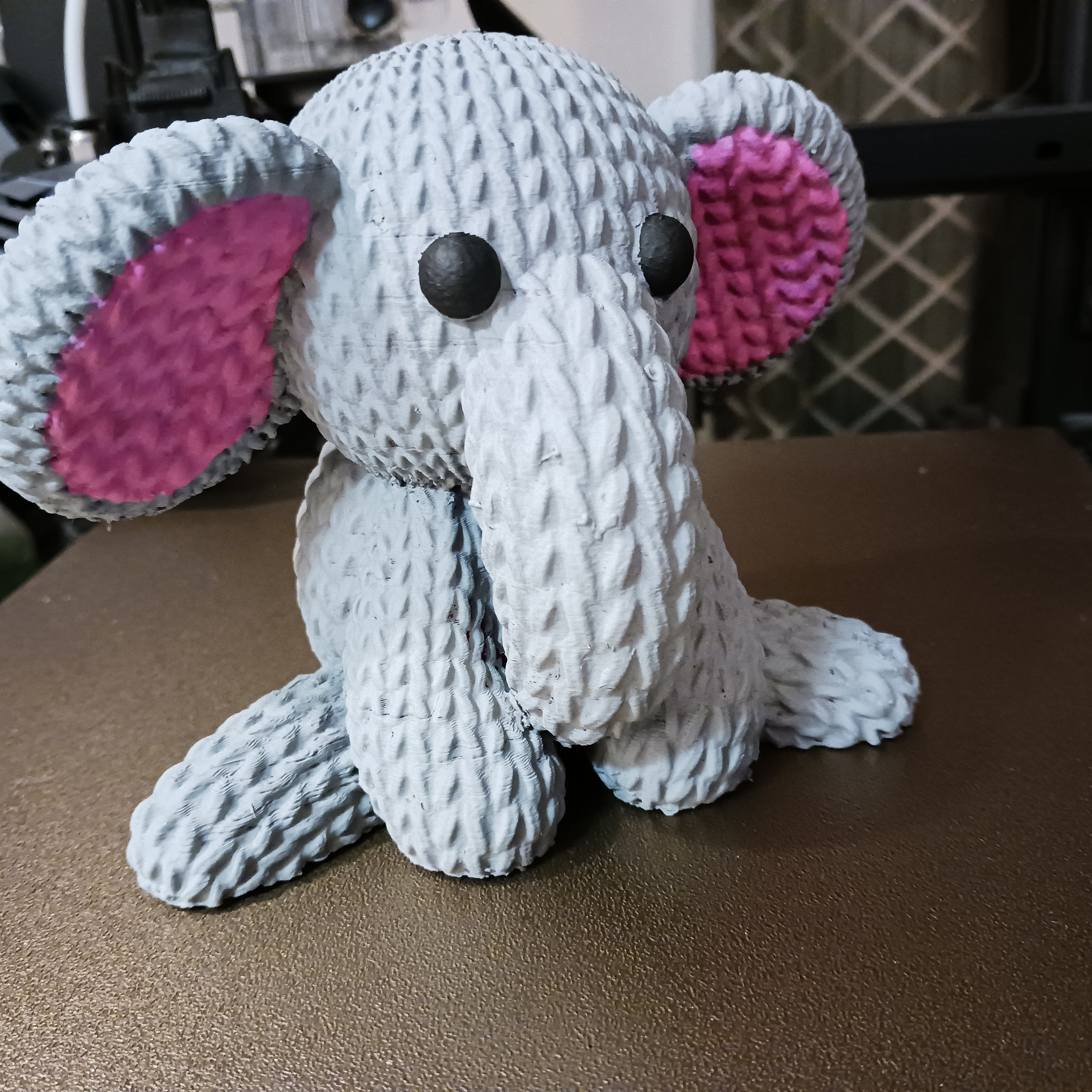 Elephant Crochet Knitted Look 3D Printed Statue - Etsy
