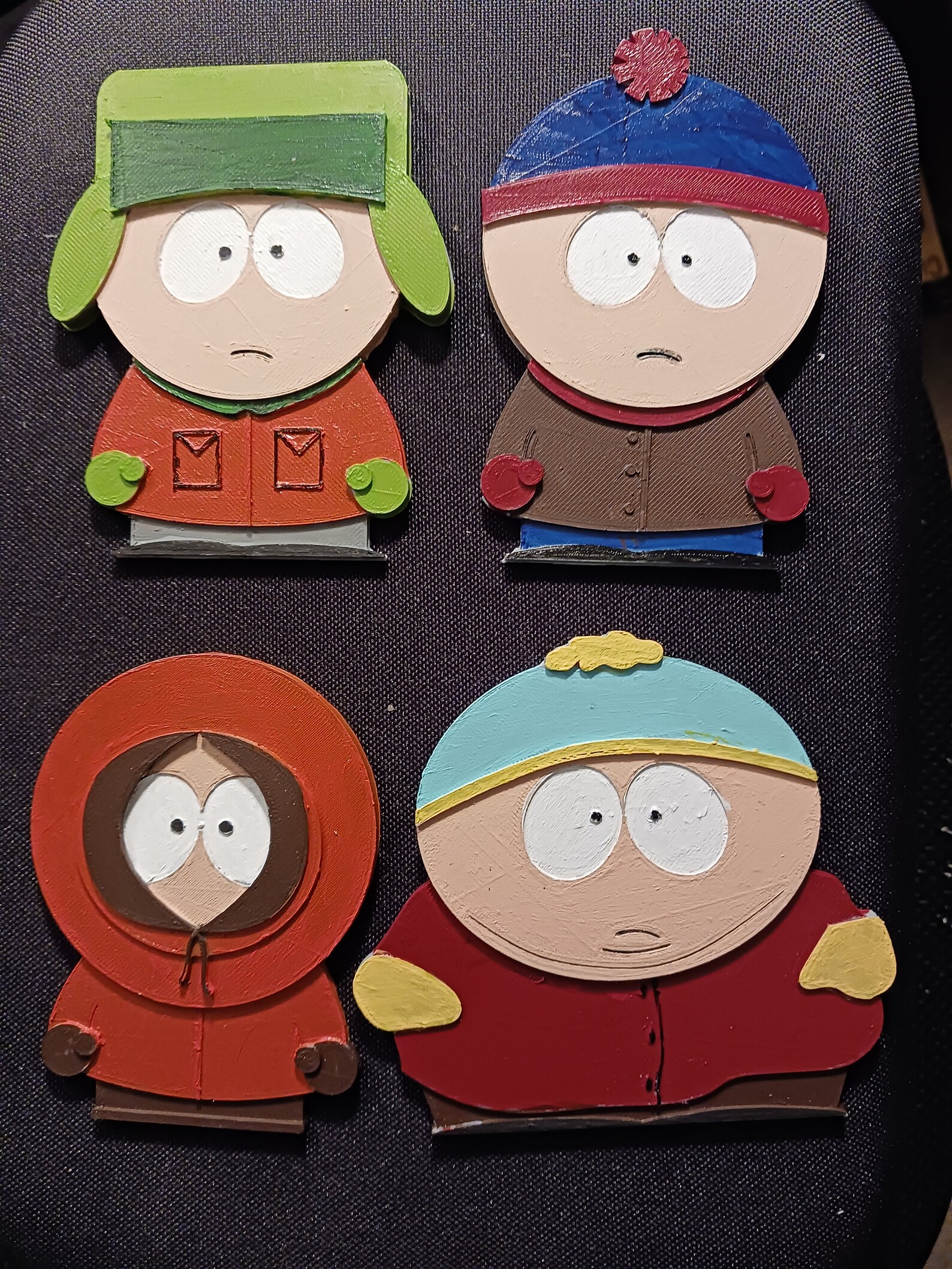 2D South Park Main Characters 3D Printed and Painted. - Etsy