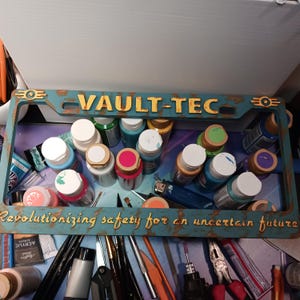 FALLOUT Vault-tec License Plate Frame WEATHERED Version 3D Printed - Etsy