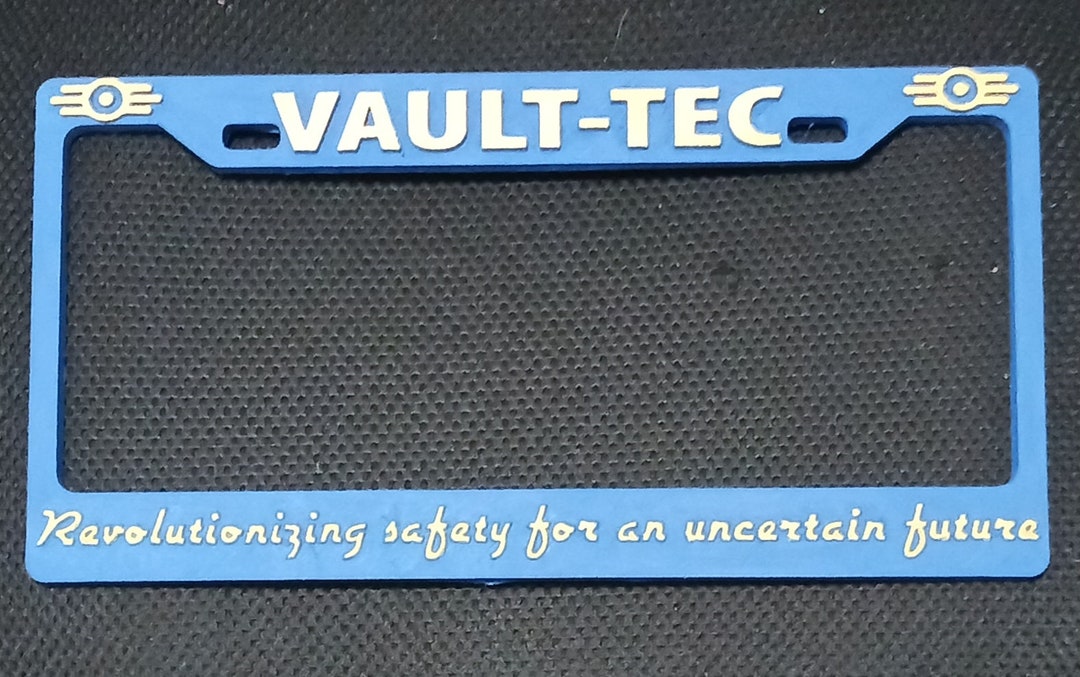 FALLOUT Vault-tec License Plate Frame 3D Printed - Etsy