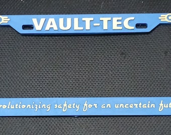 FALLOUT Vault-tec License Plate Frame WEATHERED Version 3D Printed - Etsy