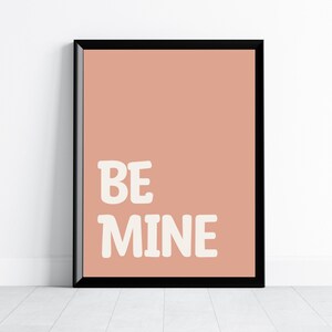 Valentines Day Printable Be Mine Wall Art Digital Download - Etsy
