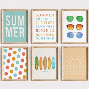 Summer Prints Gallery Wall Set | Beach Decor Wall Art | Summer ...