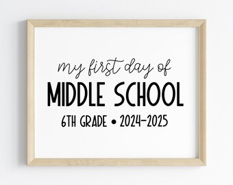 6TH GRADE Chalkboard Sign - Etsy