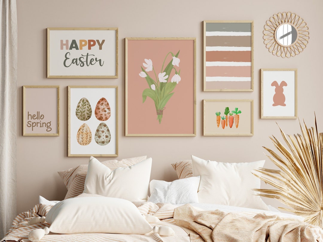 Easter Printable Wall Art Set of 7 Easter Decor Digital Easter Easter ...