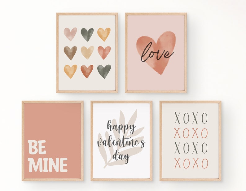Valentines Printable Wall Art | Valentines Gallery Wall | Valentine ...