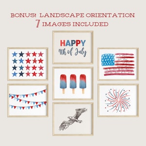 American Flag Printable Art | Memorial Day Art Prints | Fourth of July ...