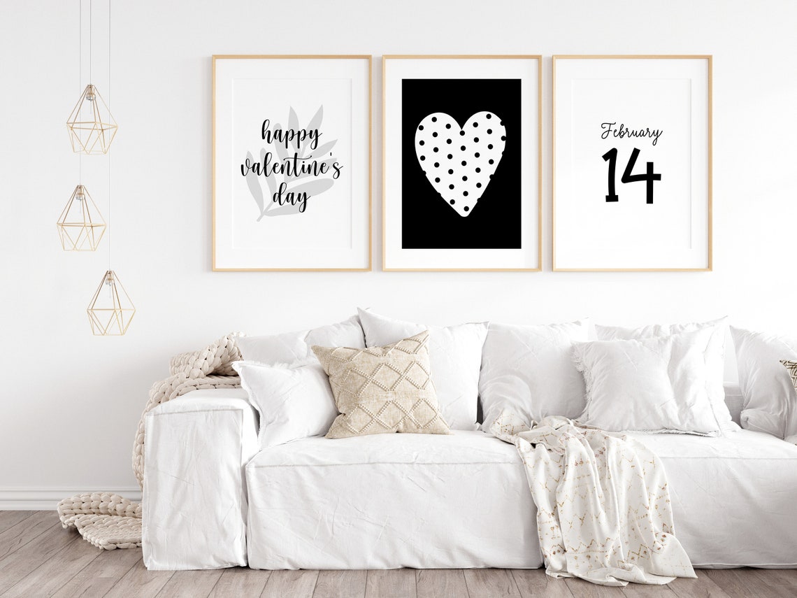 Valentines Printable Wall Art Set of 6 Gallery Art - Etsy