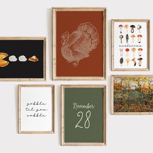 Thanksgiving Gallery Wall Set Set of 25 Art Prints Fall Decoration ...