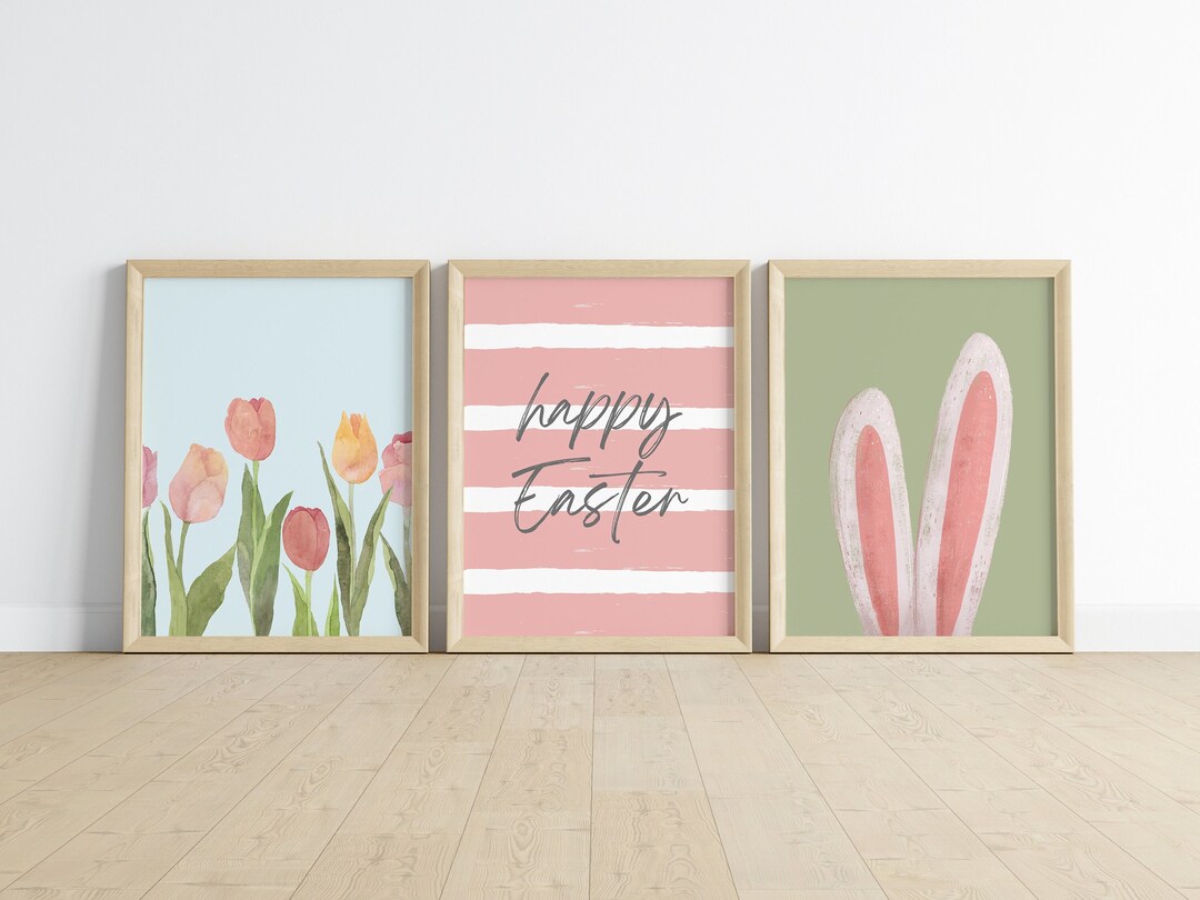 Easter Printable Wall Art | Easter Decorations | Happy Easter Sign ...