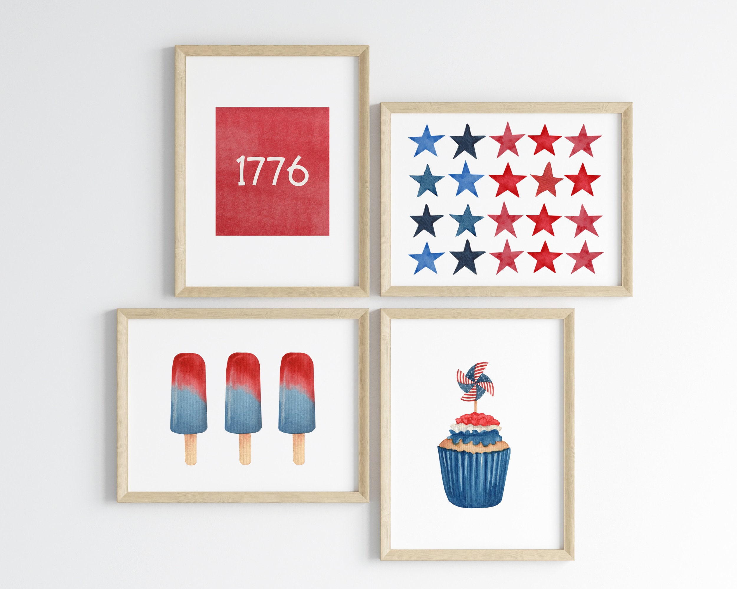 American Flag Wall Art Print | Memorial Day Art Prints | Fourth of July ...