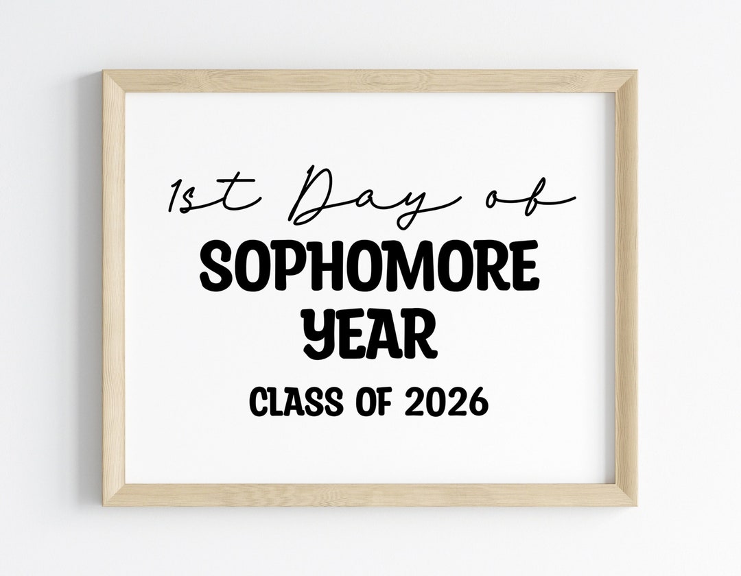 First Day Of Sophomore Year Class Of 2026 First Day Of 10th Etsy