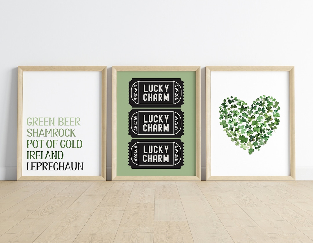 St Patricks Day Wall Art Set of 3 | St Patrick's Day Printables | St ...