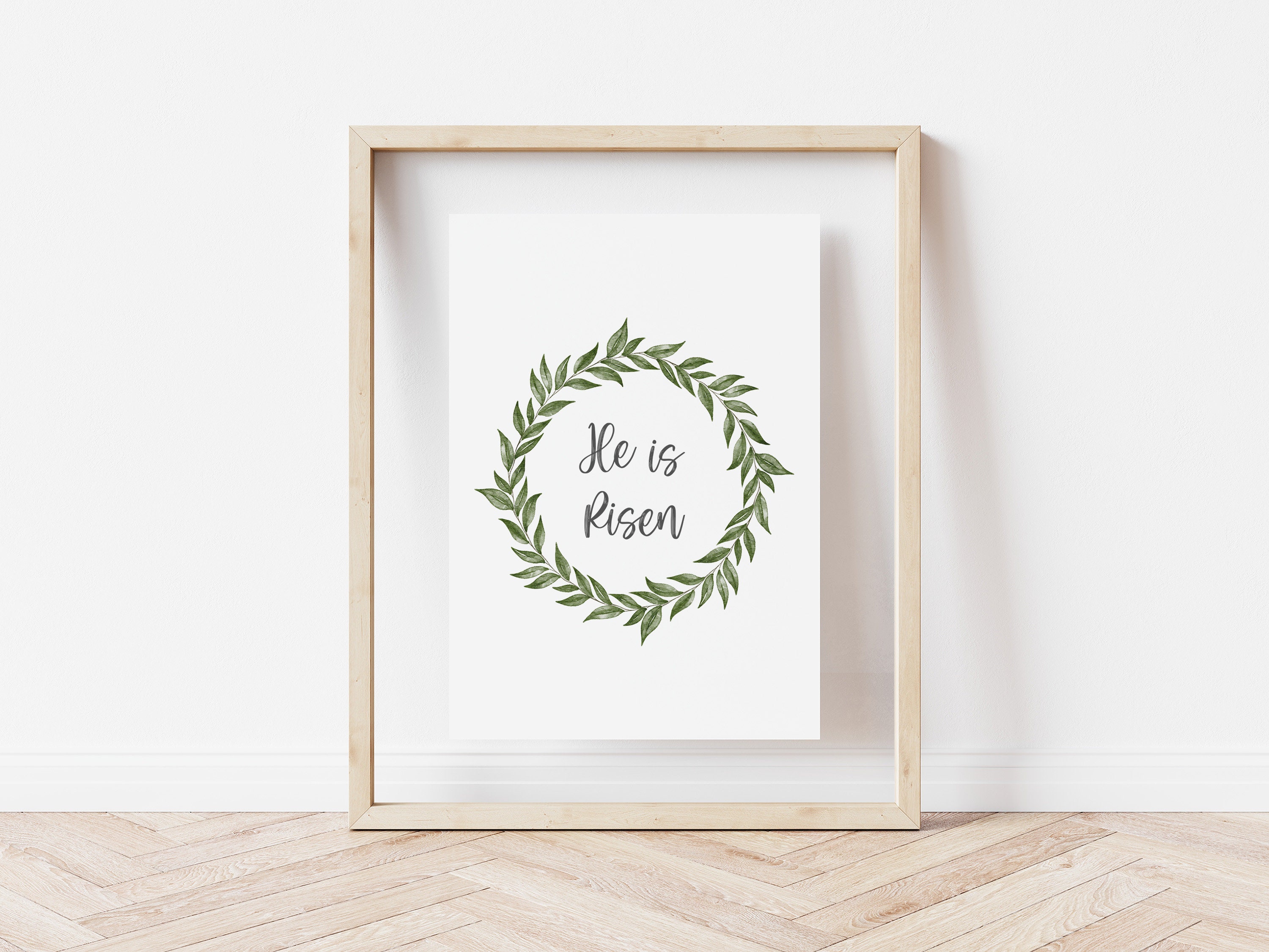 He is Risen Easter Printable Wall Art | Matthew 28:6 | Bible Quote ...