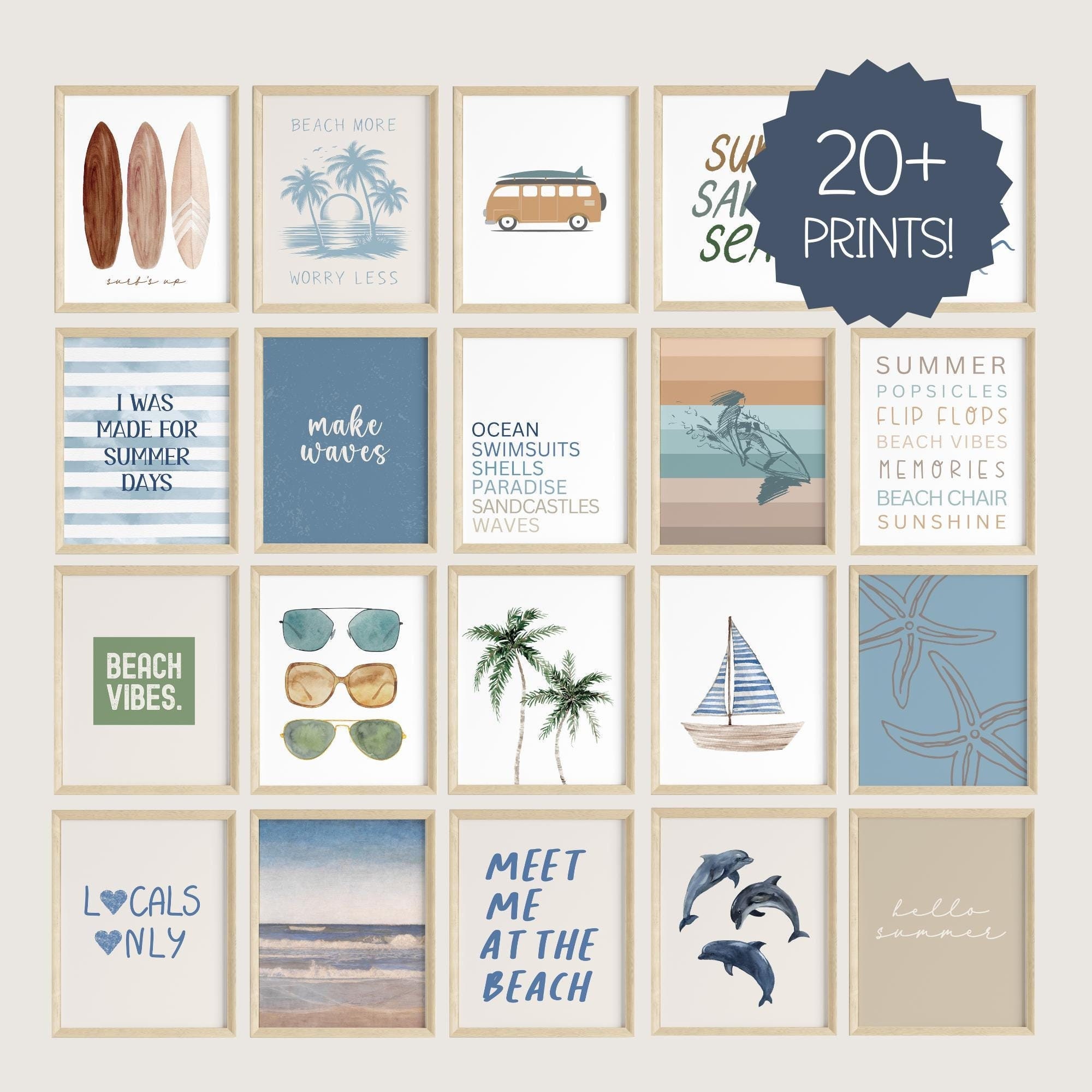 Summer Prints Gallery Wall Set | Beach Decor Wall Art | Summer ...