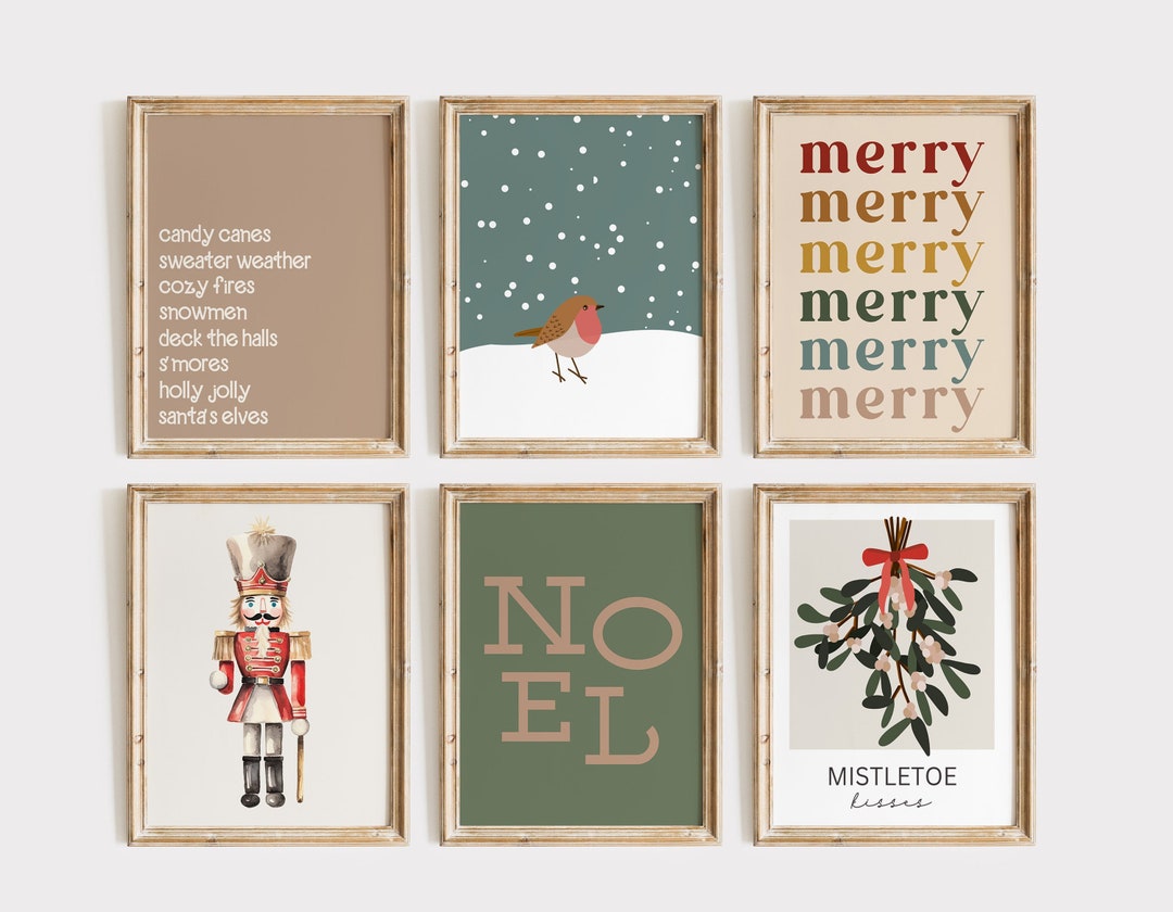 Christmas Gallery Wall Art | Christmas Digital Download | Holiday Decor ...