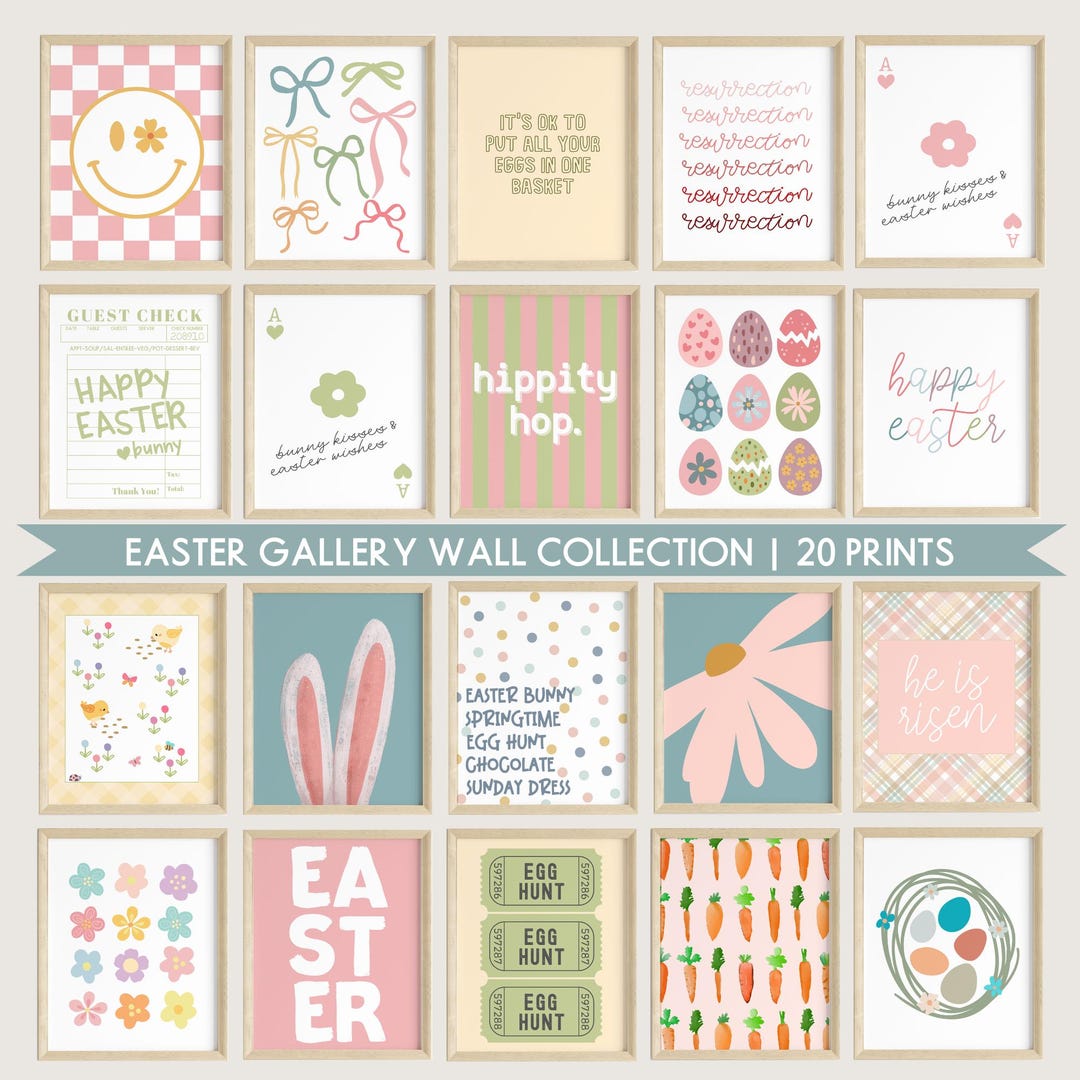 Easter Printable Wall Art Gallery | Easter Digital Art | Easter ...