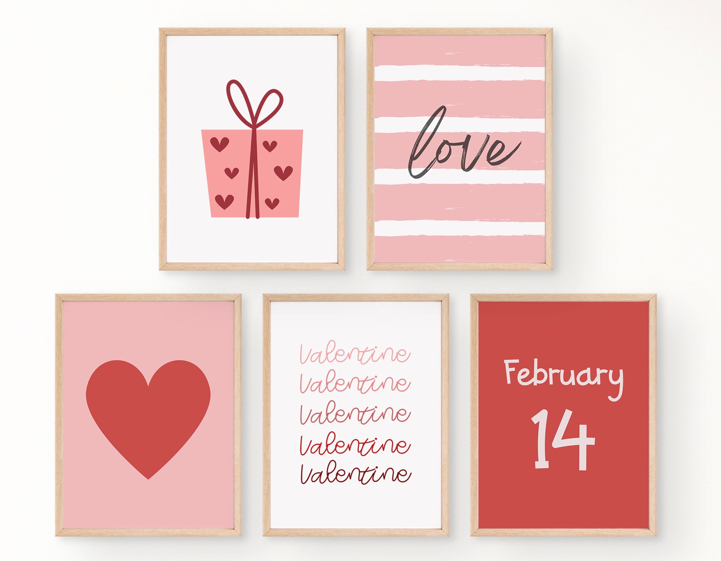 Valentines Printable Wall Art | Valentines Gallery Wall | Valentine ...