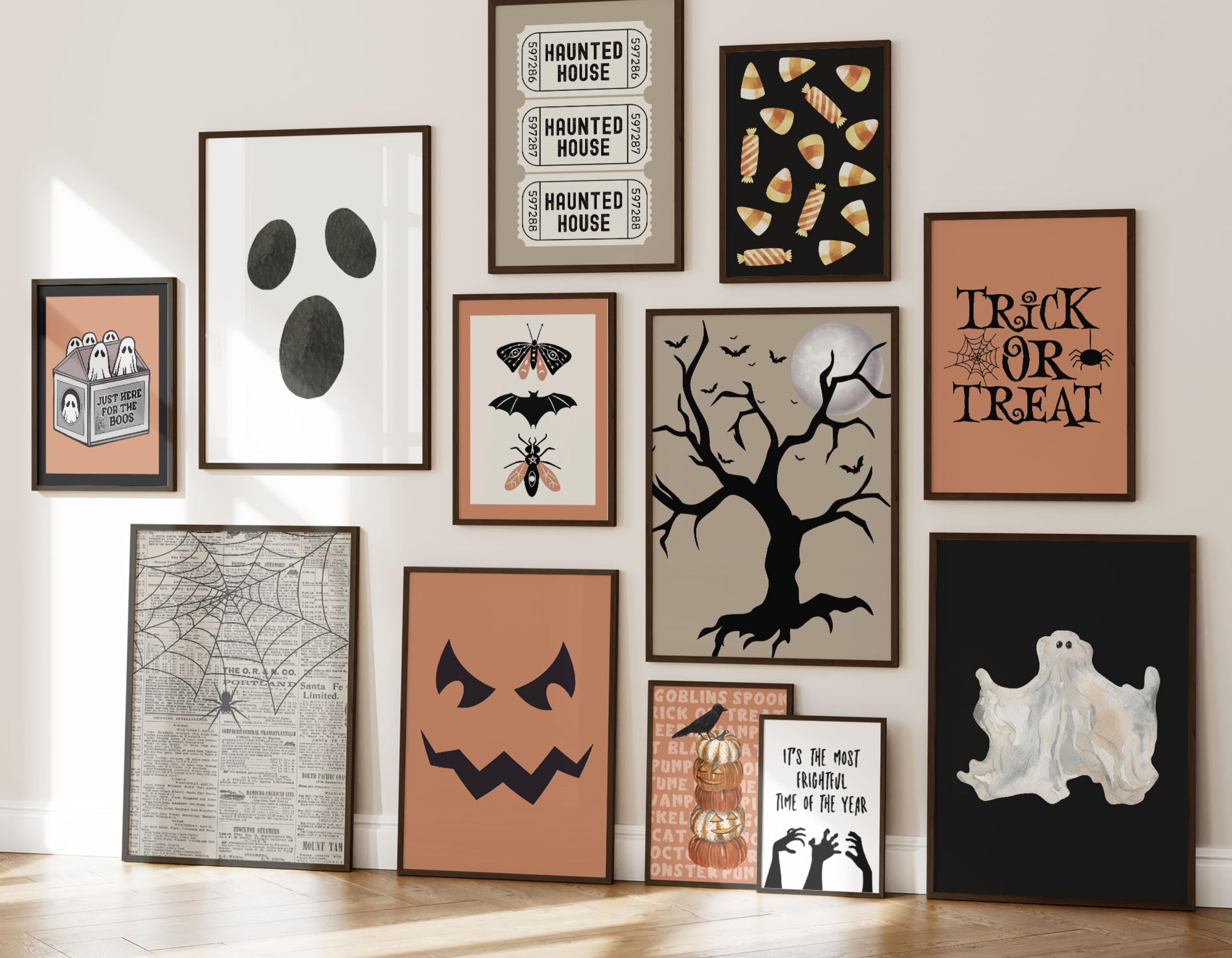 Halloween Gallery Wall Set | Halloween Art Prints | Halloween ...