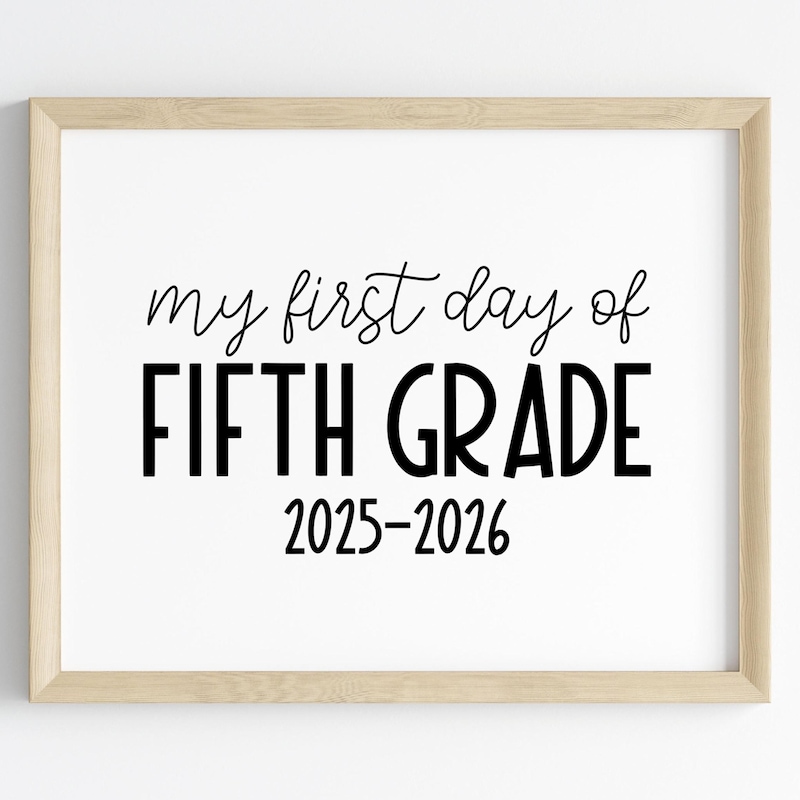 5th Grade Sign - Etsy