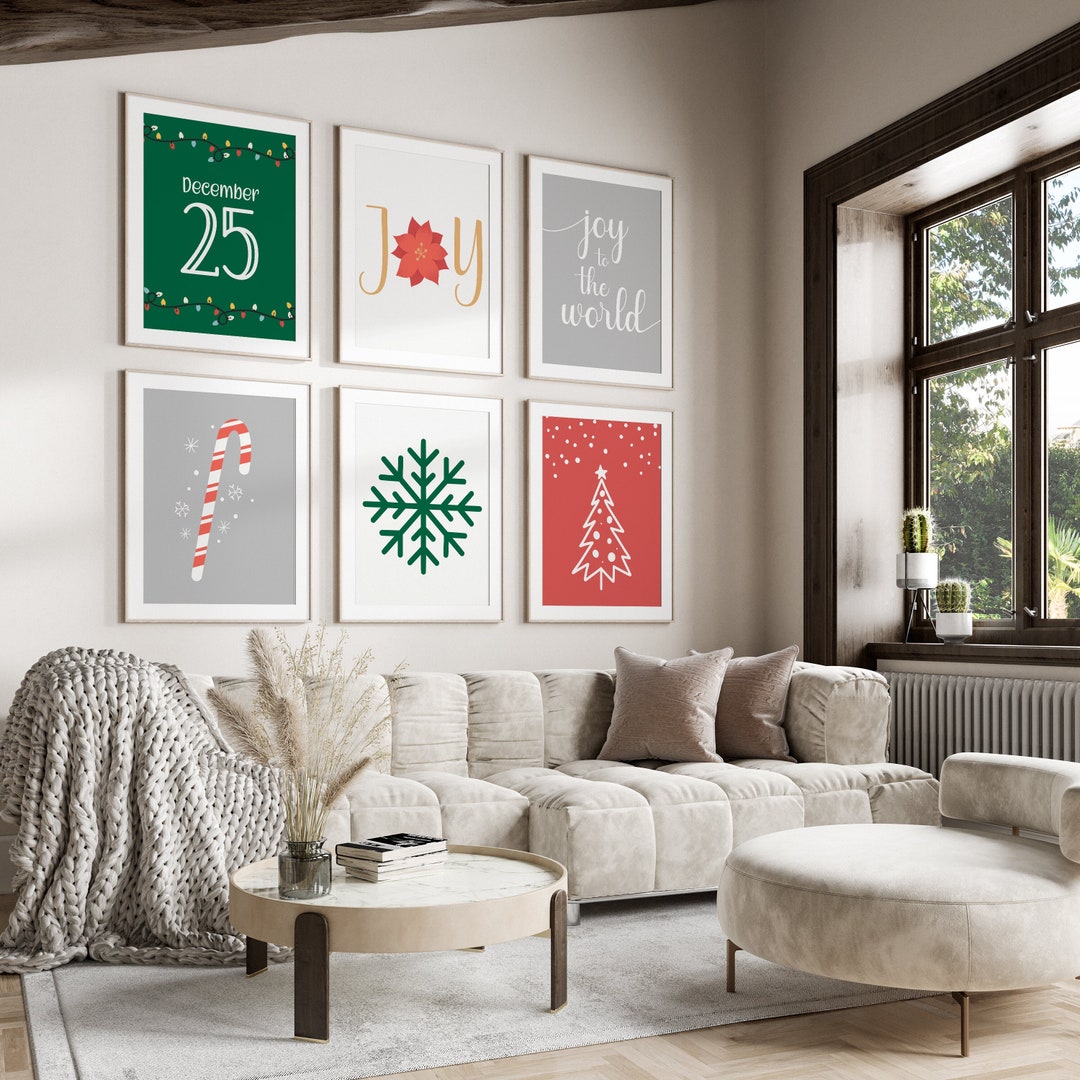 Christmas Wall Art Set of 10 Christmas Printable Wall Art Christmas ...