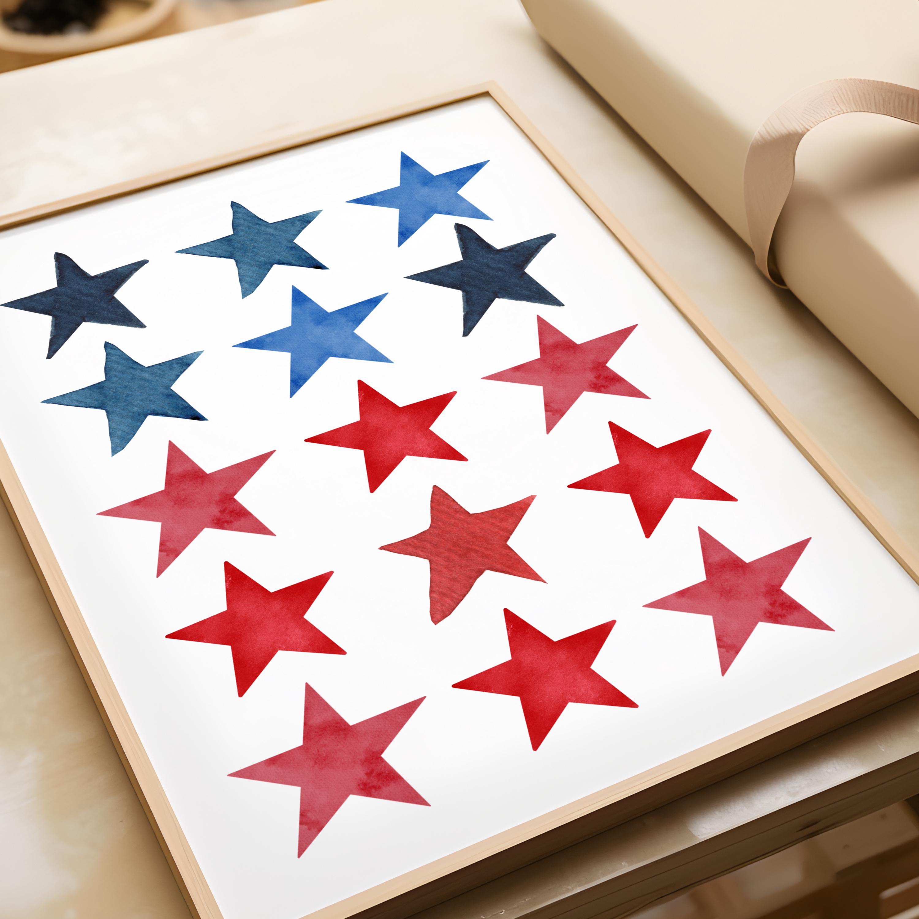 American Flag Wall Art Print | Memorial Day Art Prints | Fourth of July ...