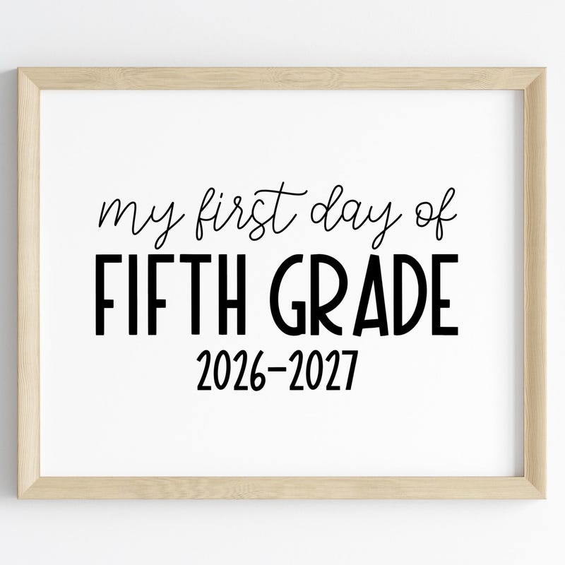 5th Grade Sign - Etsy
