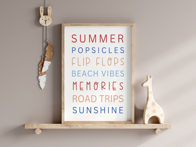 Summer Beach Vibes Art Print | 4th of July Decor (digital Download) - Etsy