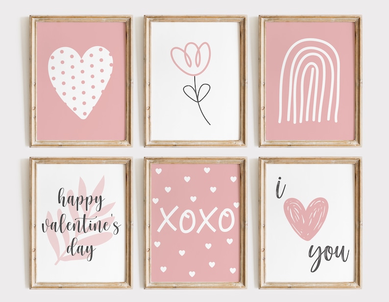 Valentines Printable Wall Art | Valentines Gallery Wall | Valentine ...